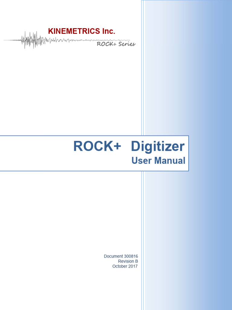 300816B Rock+ Digitizer User S Guide | PDF | Power Supply | Computer ...