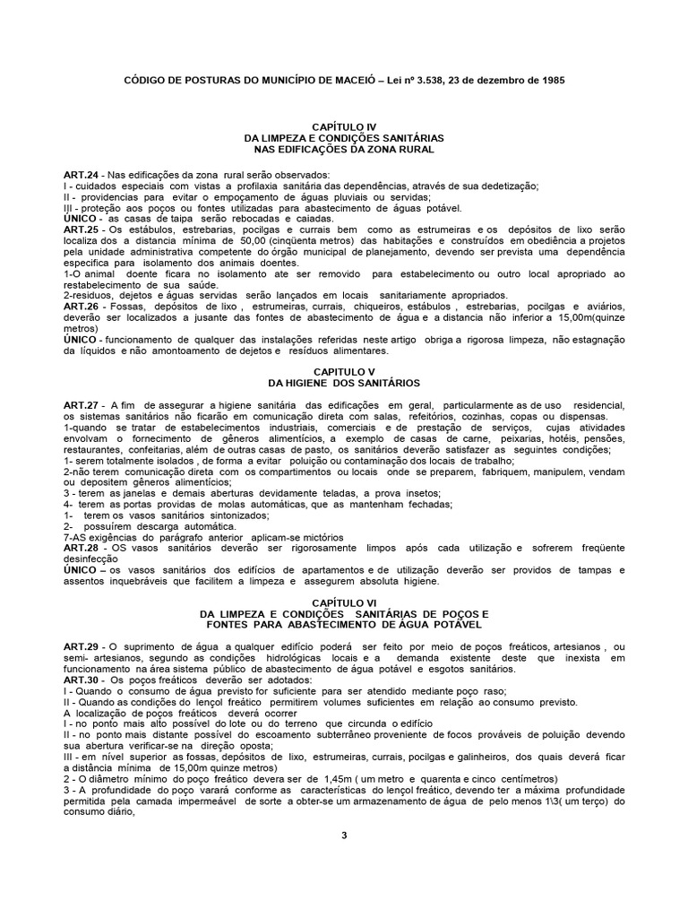 CODIGODEPOSTURAS V | PDF | Desperdício | Tanque séptico