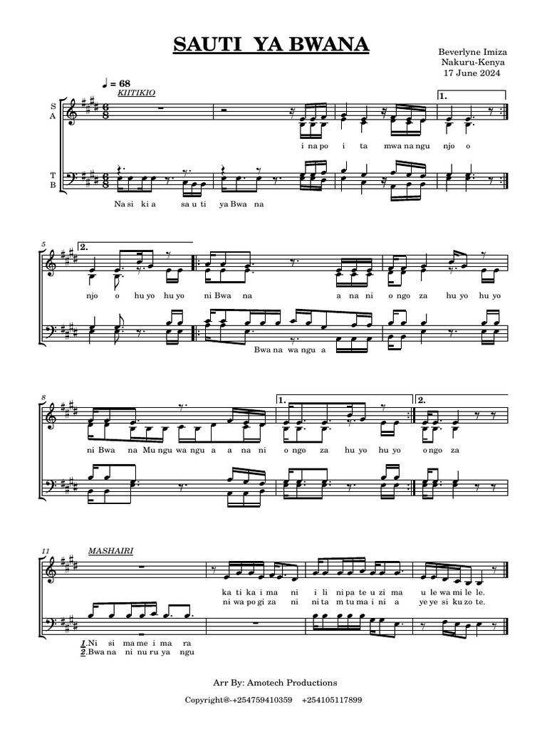 Sauti Ya Bwana-1 | PDF