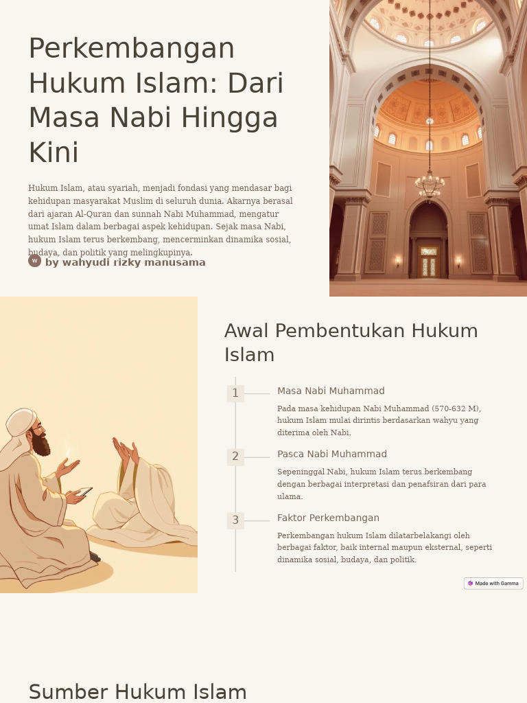 Perkembangan Hukum Islam Dari Masa Nabi Hingga Kini | PDF