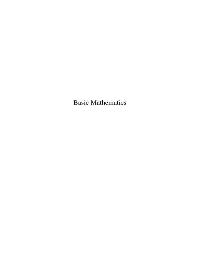 Comprehensive Guide to Basic Mathematics | PDF | Matrix (Mathematics) | Linear Algebra