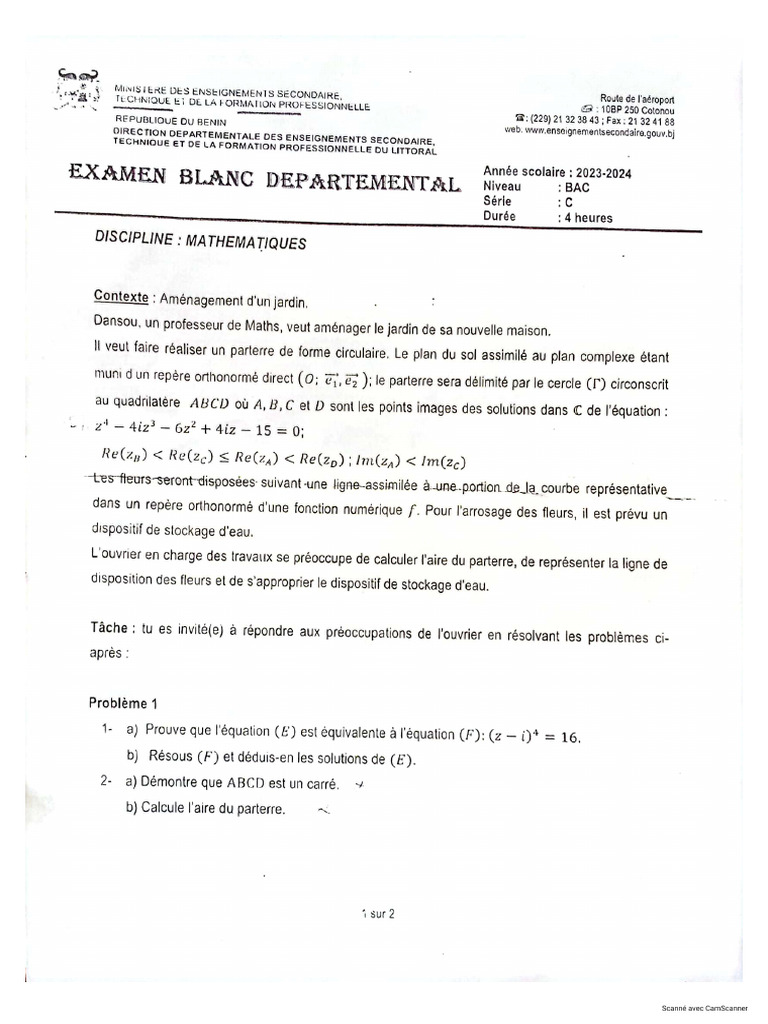 Examen blanc épreuve TleC | PDF