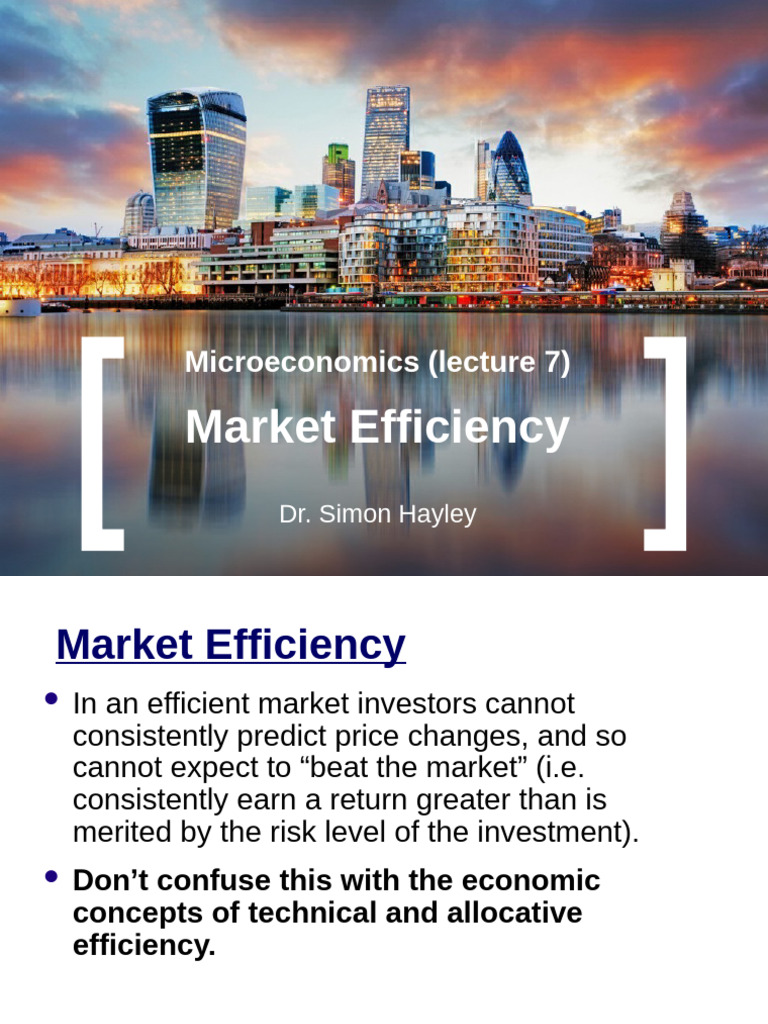 Understanding Market Efficiency in Microeconomics | PDF | Efficient ...