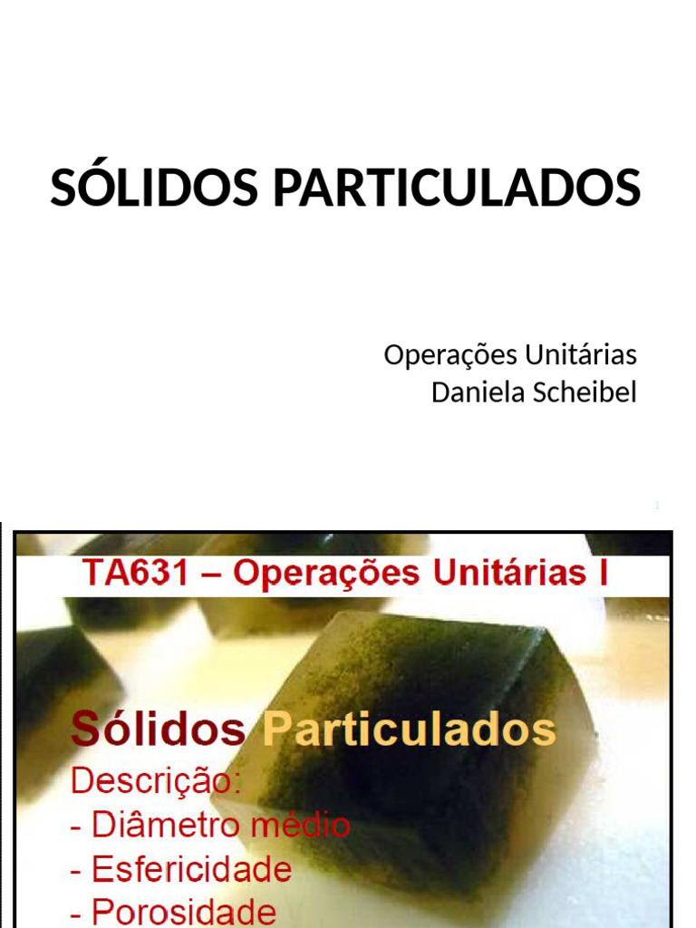 Propriedades e Análise de Sólidos Particulados | PDF | Sólido | Partícula