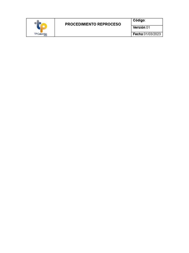 PCC-92 Procedimiento Reproceso | PDF