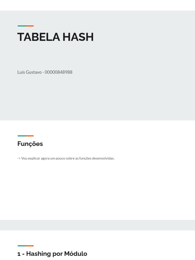 TABELA HASH | PDF | Matemática aplicada