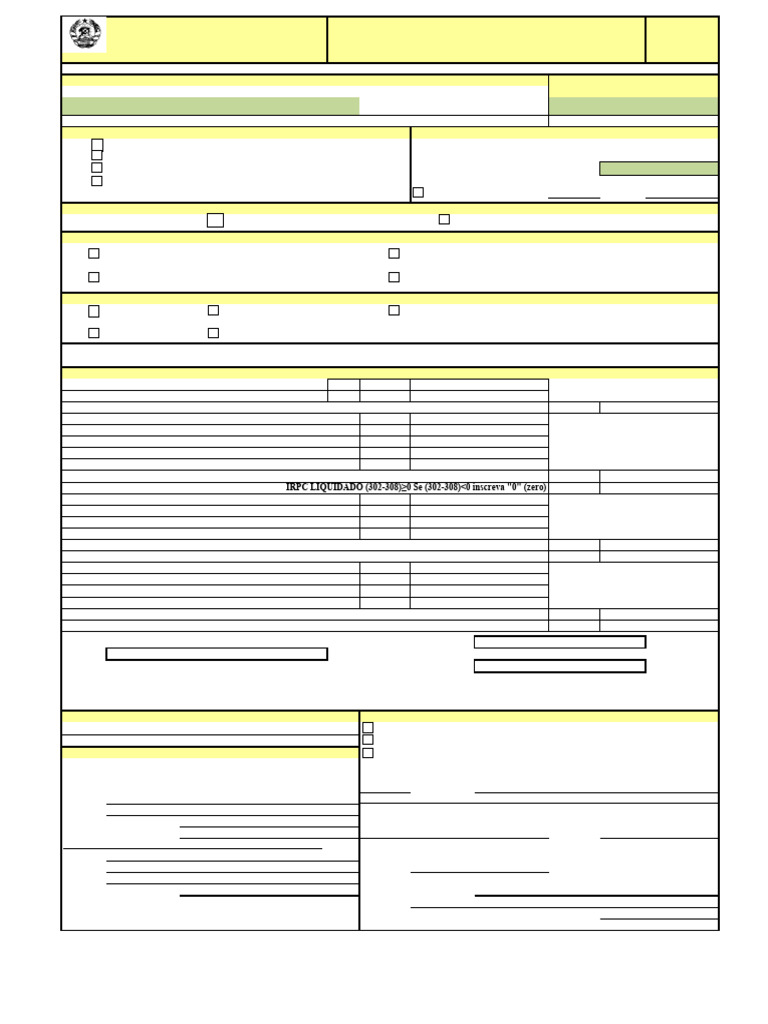 Modelo 22 - Irpc - Jeff 2021 1 Parte | PDF | Impostos | Economias