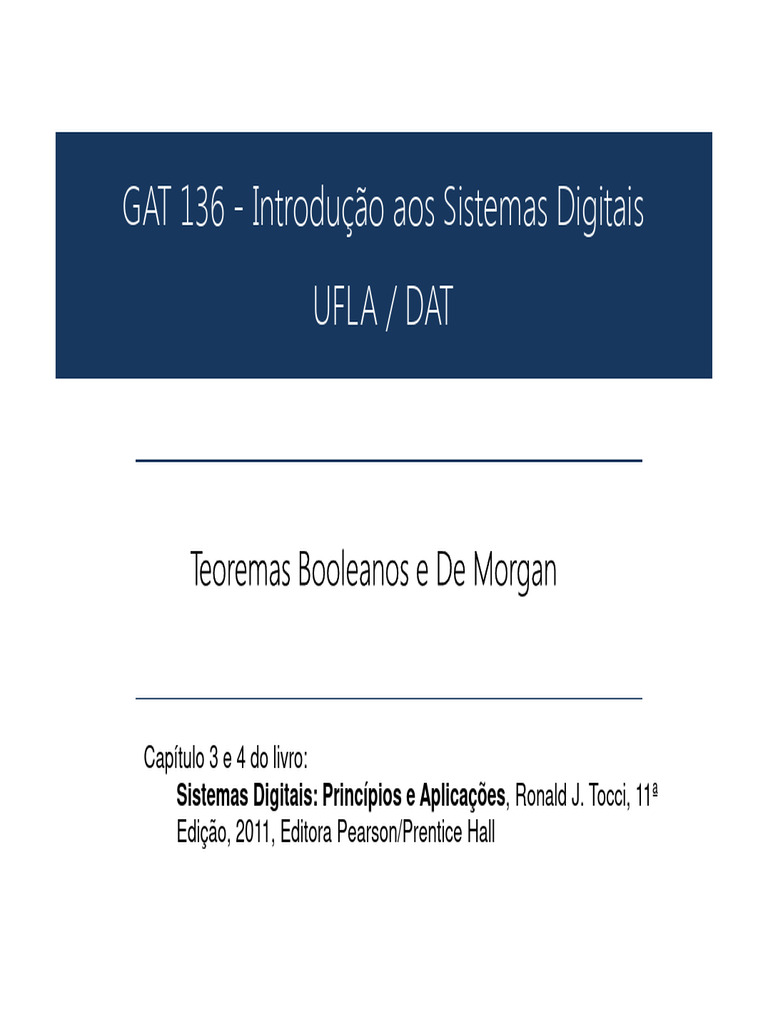 Aula_06_Teoremas-booleanos | PDF | Lógica | Lógica matemática