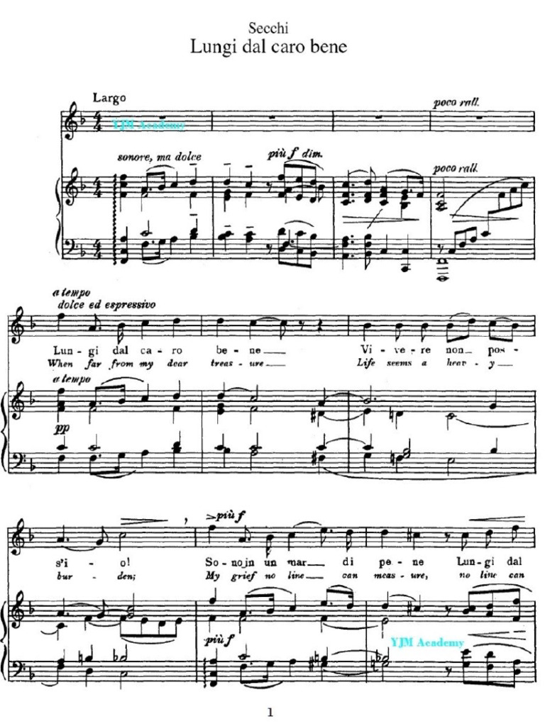 Lungi Dal Caro Bene | PDF