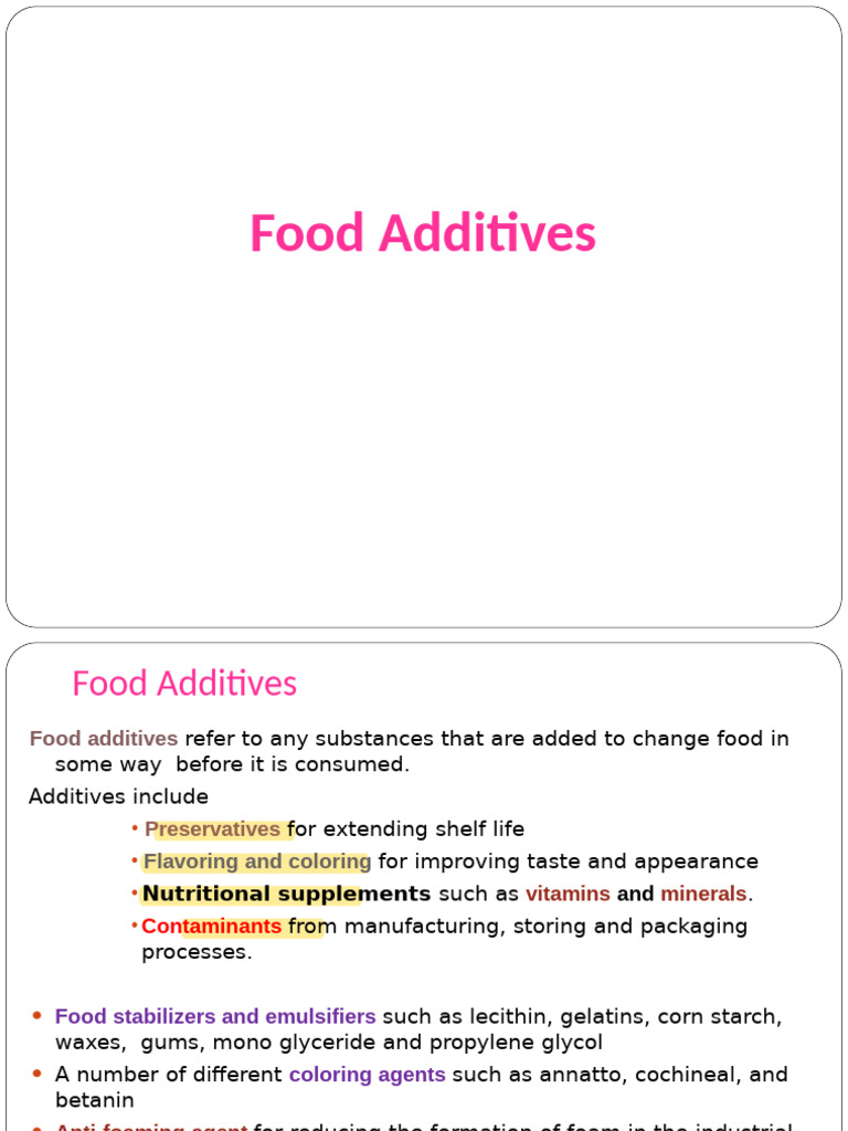 21 RDL 761 Food Additives | PDF | Antioxidant | Sugar Substitute