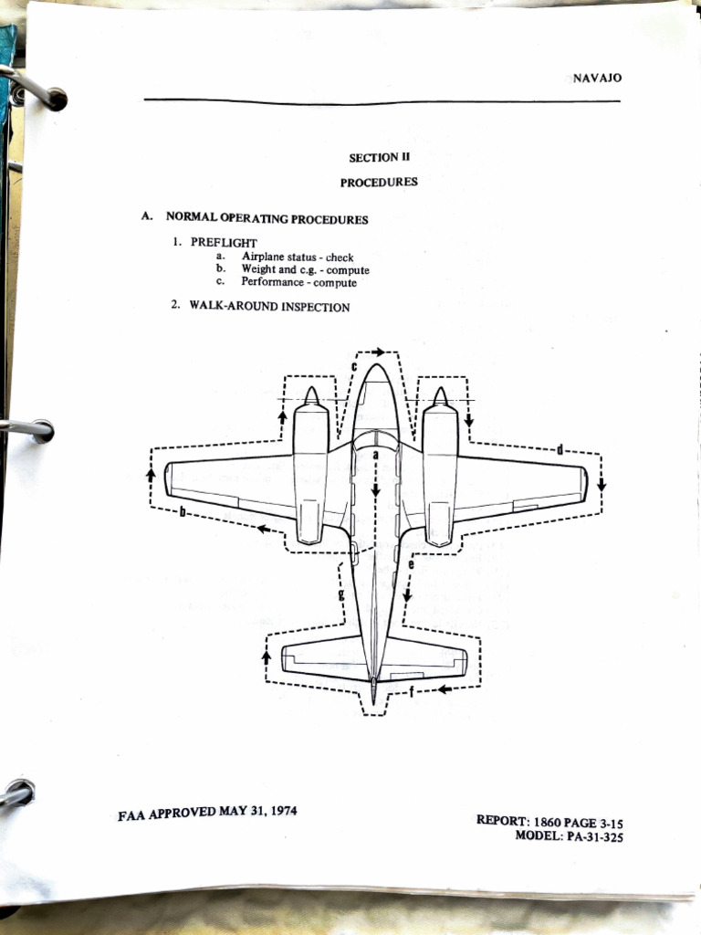 Piper Navajo 325CR checklist | PDF | Flap (Aeronautics) | Throttle