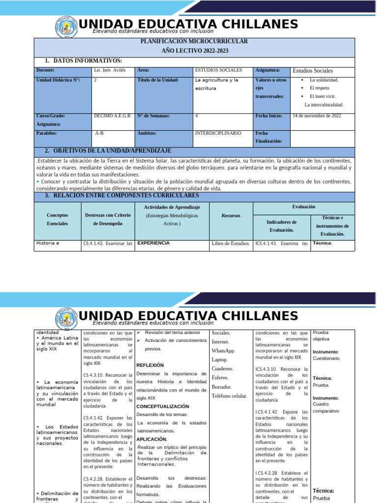 Micro INESITA 10mo EE - SS Del 2DO Parcial | PDF | Evaluación | Democracia
