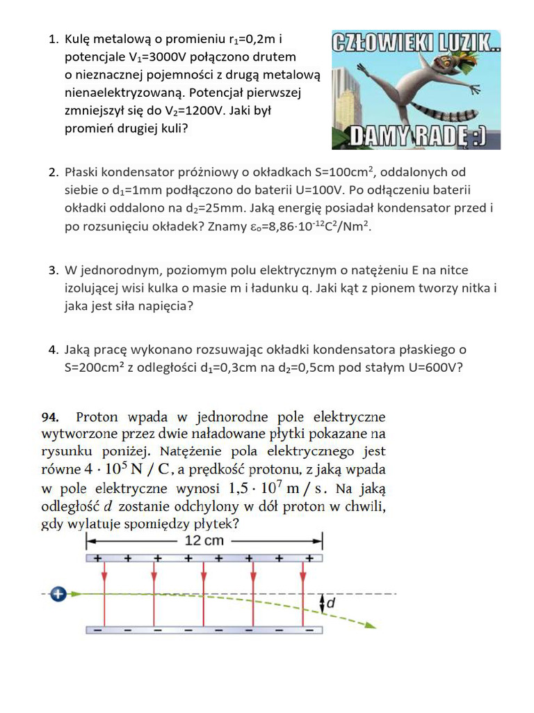 Elektrostatyka 3d Przed Sprawdzianem 1 | PDF