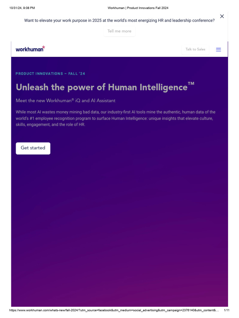 Workhuman _ Product Innovations Fall 2024 | PDF | Artificial Intelligence | Intelligence (AI ...