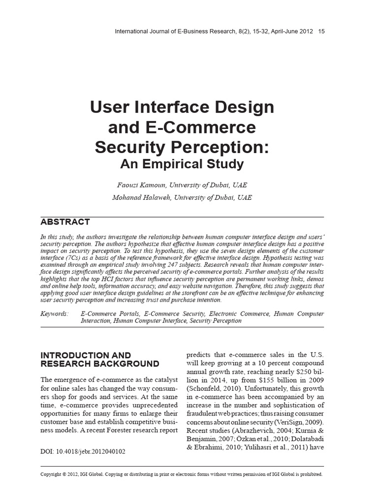 User Interface Design and E Commerce Sec | PDF | Human–Computer Interaction | Usability