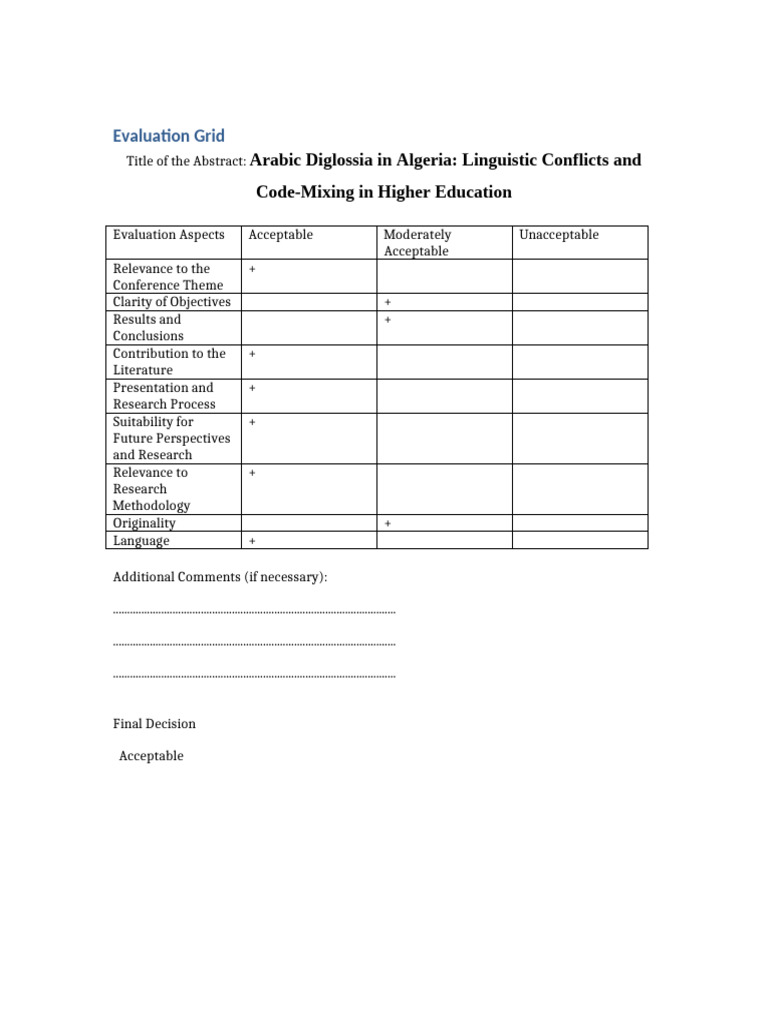 Evaluation_Grid | PDF