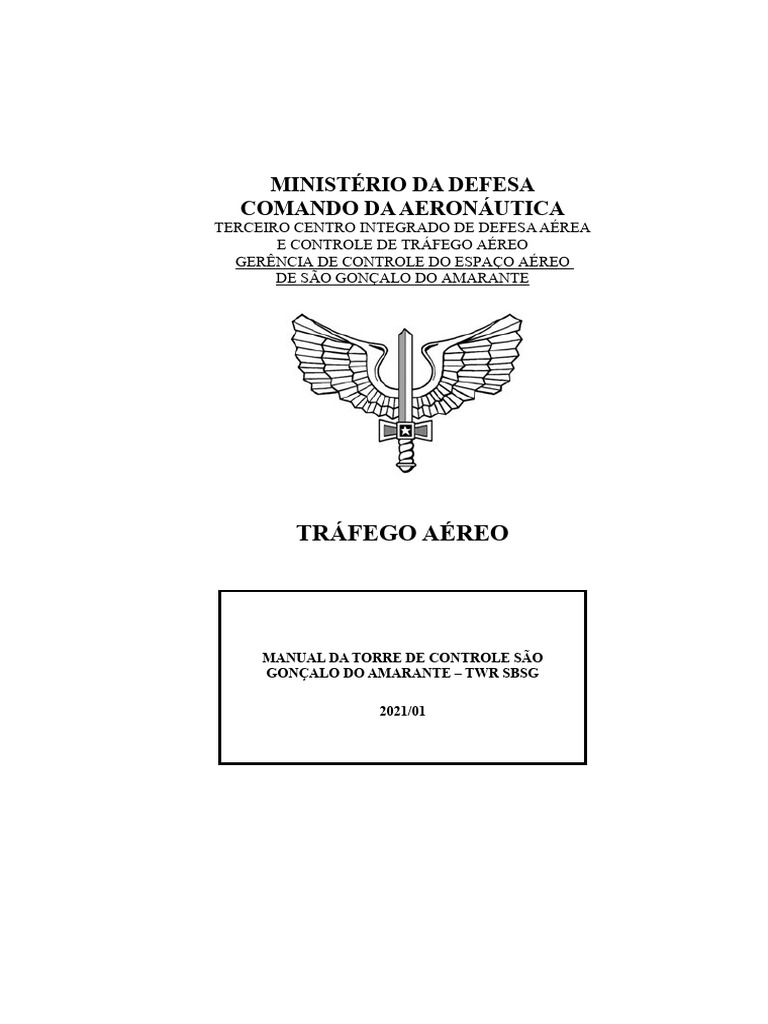 Manual da Torre de Controle SBSG 2021 | PDF | Pista | Aviação
