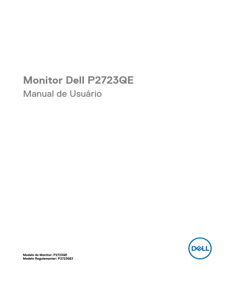 Manual33627348 Dell P2723qe Monitor Manual de Usuário | PDF | USB | HDMI