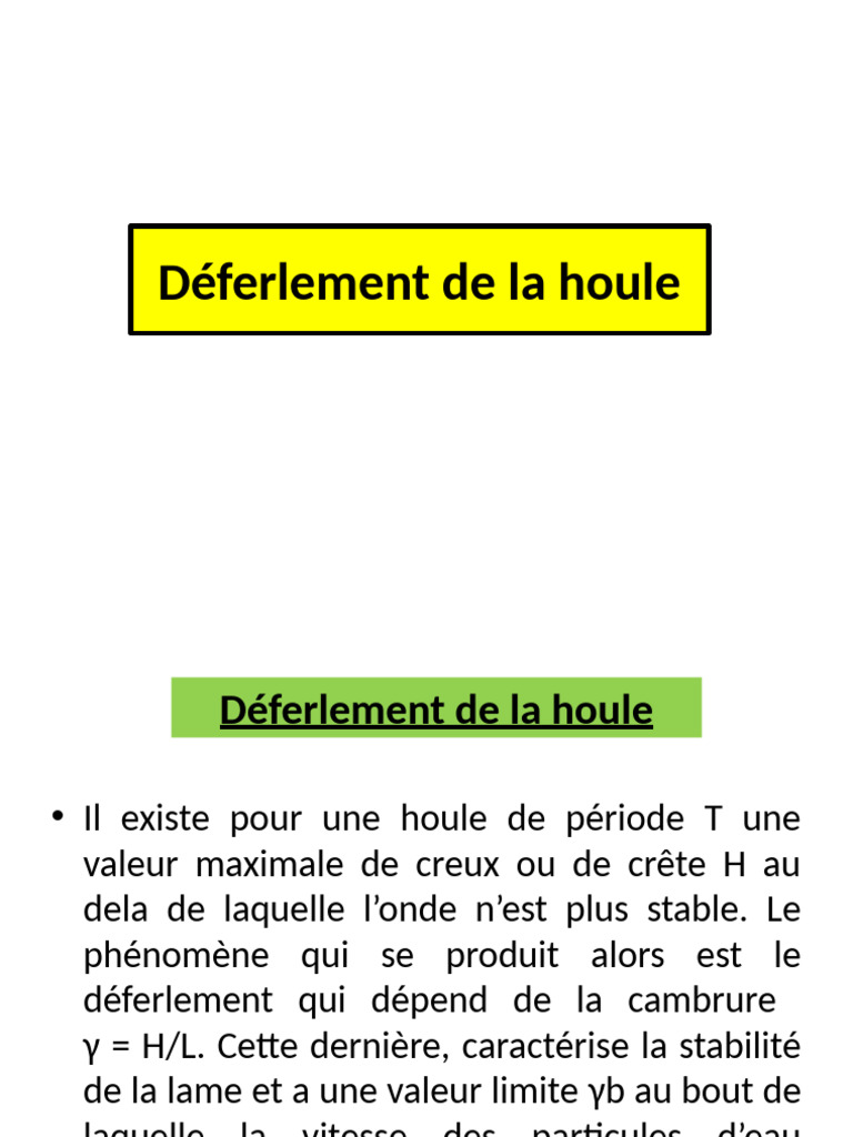 déferlement et diffraction | PDF | Indice de réfraction | Vagues