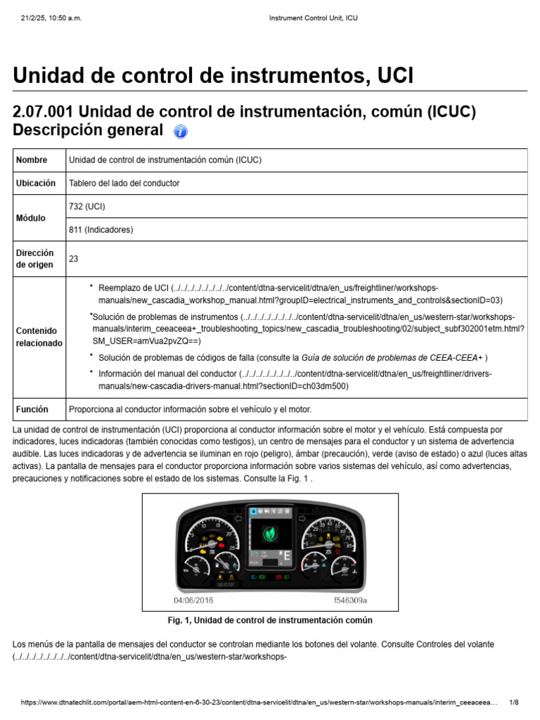 Diagrama UCI Freightliner Cascadia | PDF | Ingeniería Informática ...