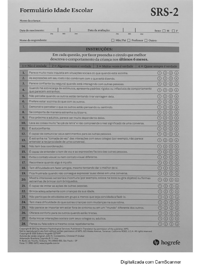 srs2 escolar | PDF
