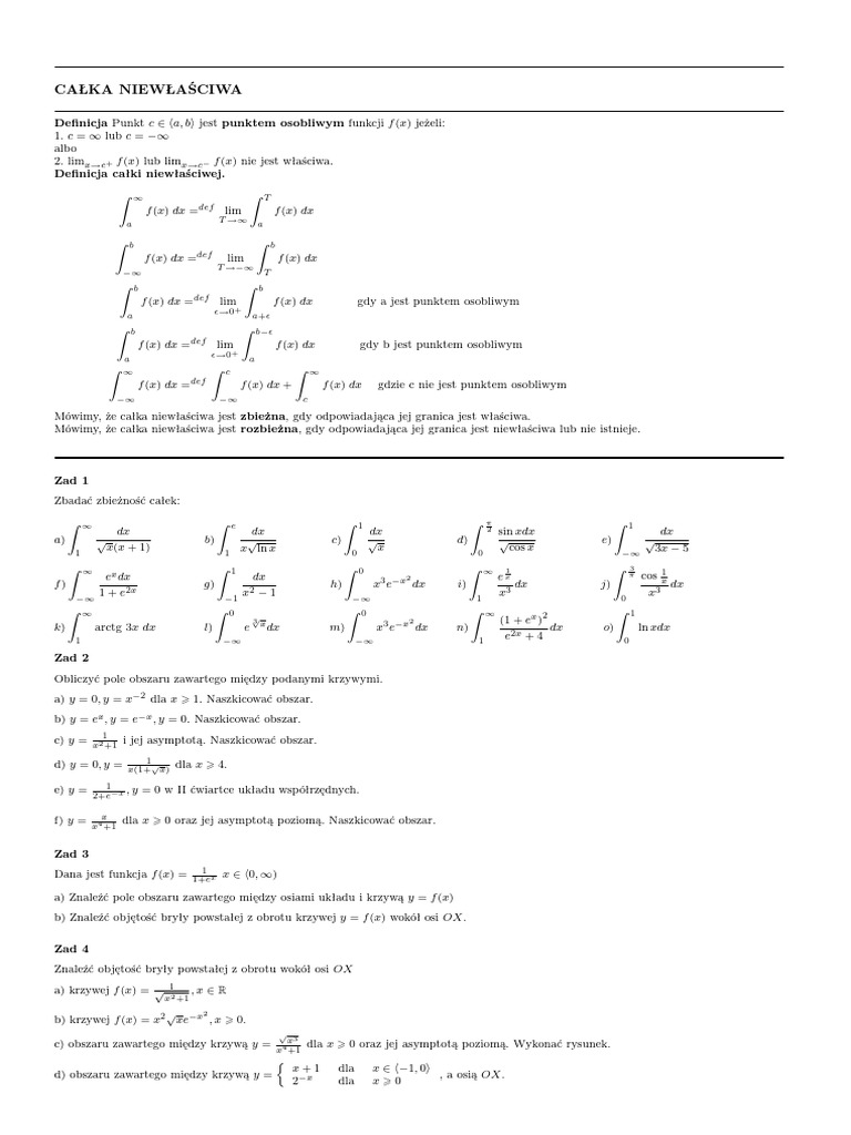 Całki | PDF