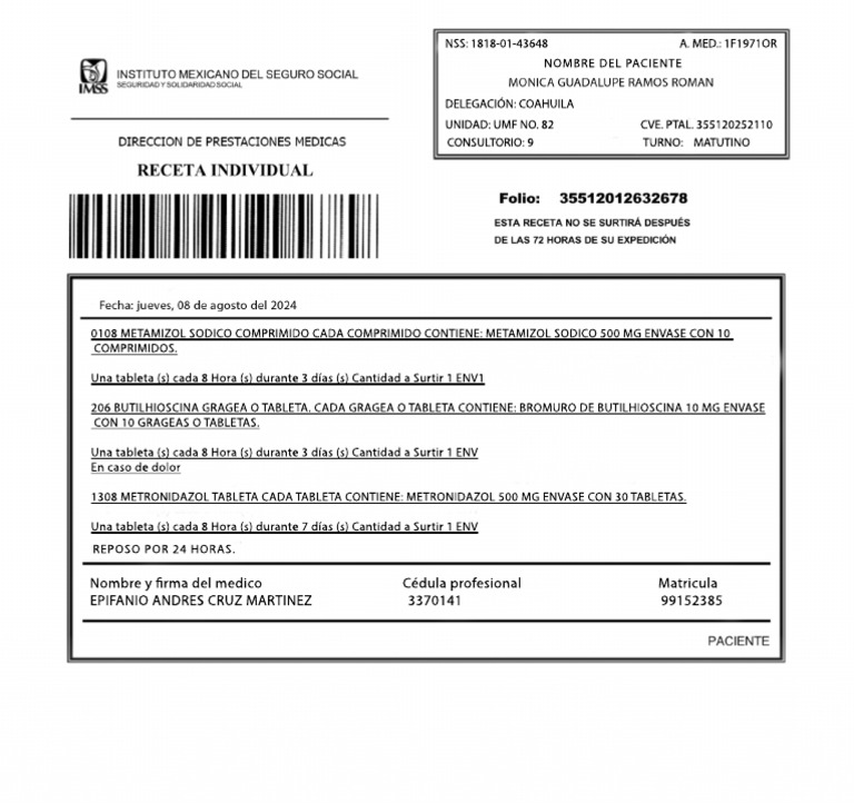Receta Imss | PDF