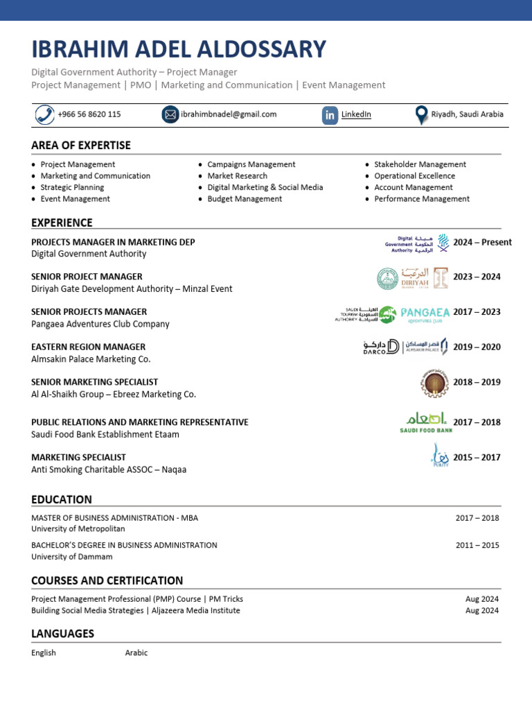 Ibrahim Adel Aldossary v2 Resume | PDF | Business Economics | Leadership
