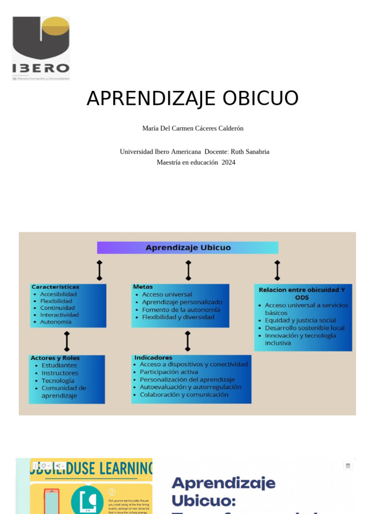 Aprendizaje Ubicuo: Conceptos Clave | PDF