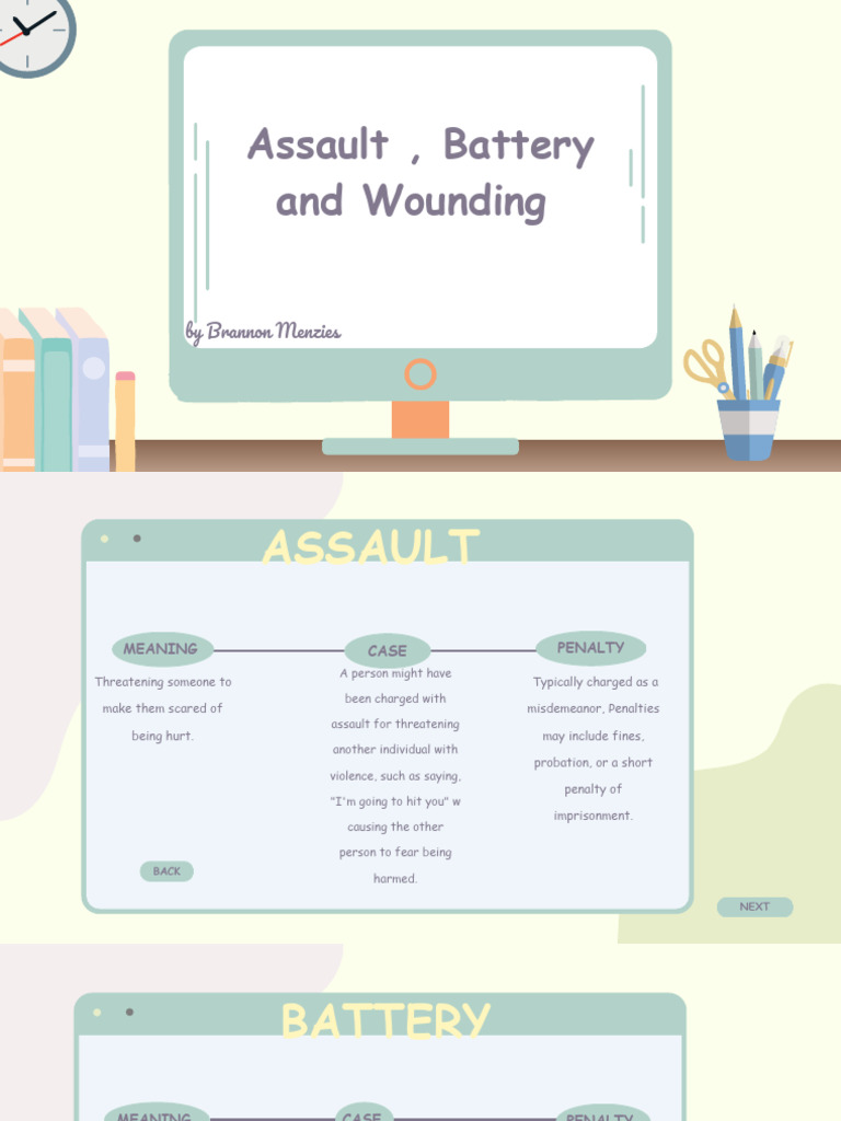 Assault, Battery, and Wounding Explained | PDF | Assault | Battery (Crime)
