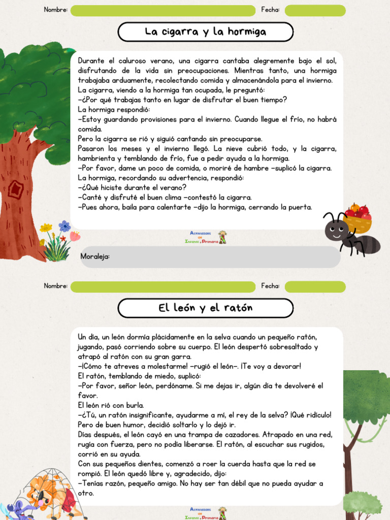 Fábulas clásicas para niños | PDF