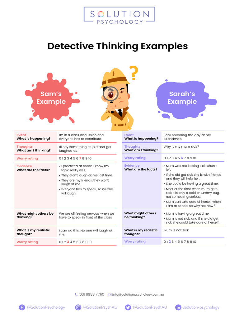 Detective Thinking Worksheet | PDF