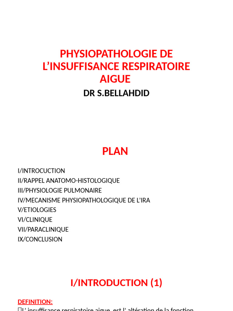 3. Insuffisance respiratoire aigüe | PDF | Médecine clinique | Respiration