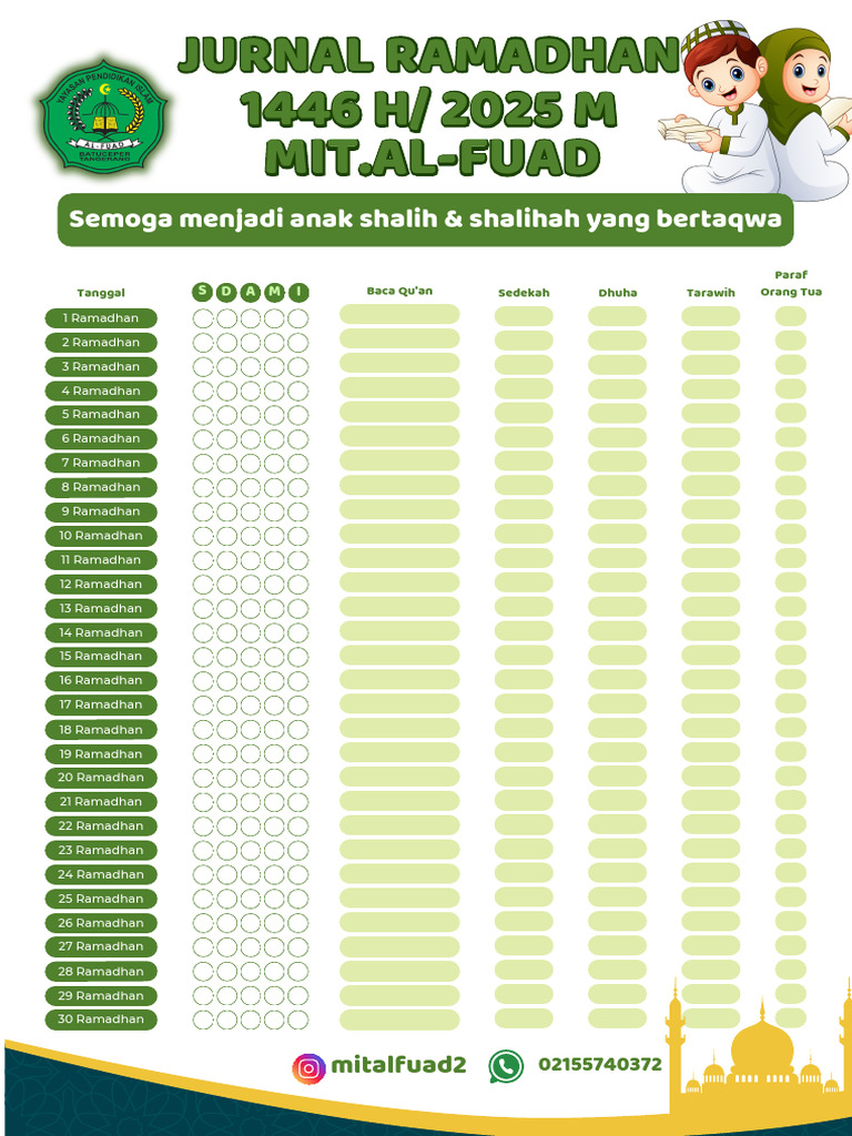 Jurnal Ramadhan MIT - Al-Fuad New | PDF