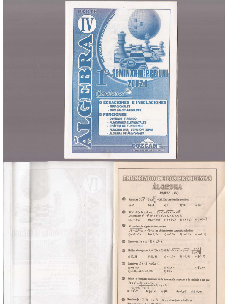 PRE UNI(1ER SEMINARIO)-ALGEBRA | PDF
