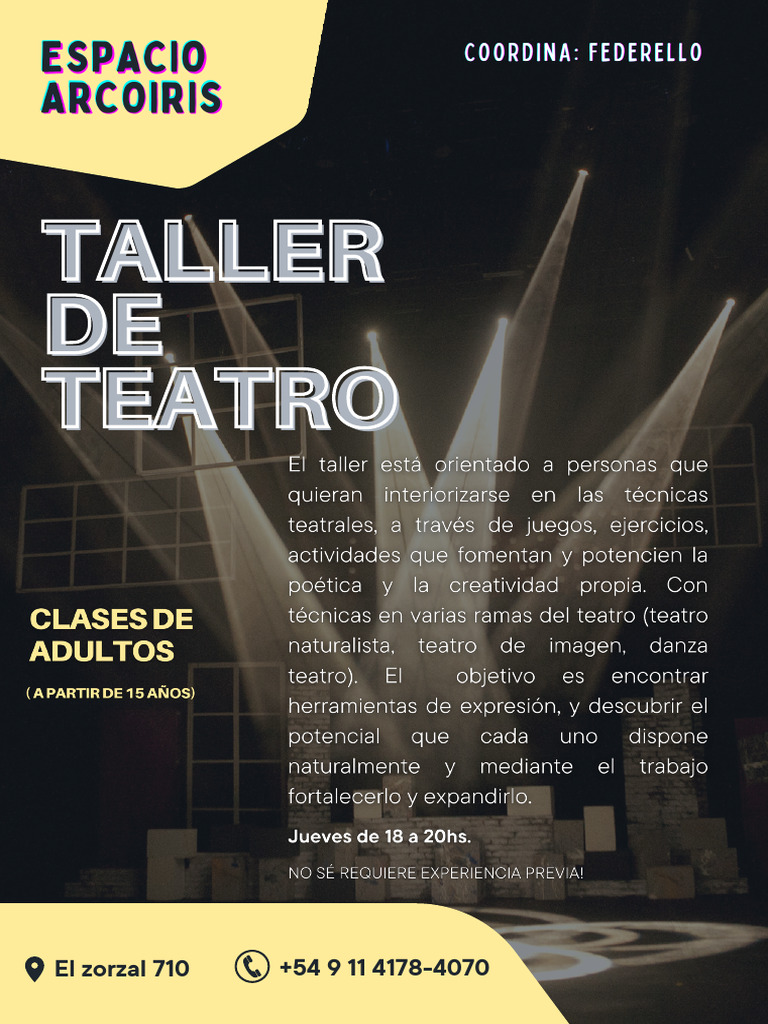 Light Yellow Black Community Theater Group Dynamic Frames Portrait ...