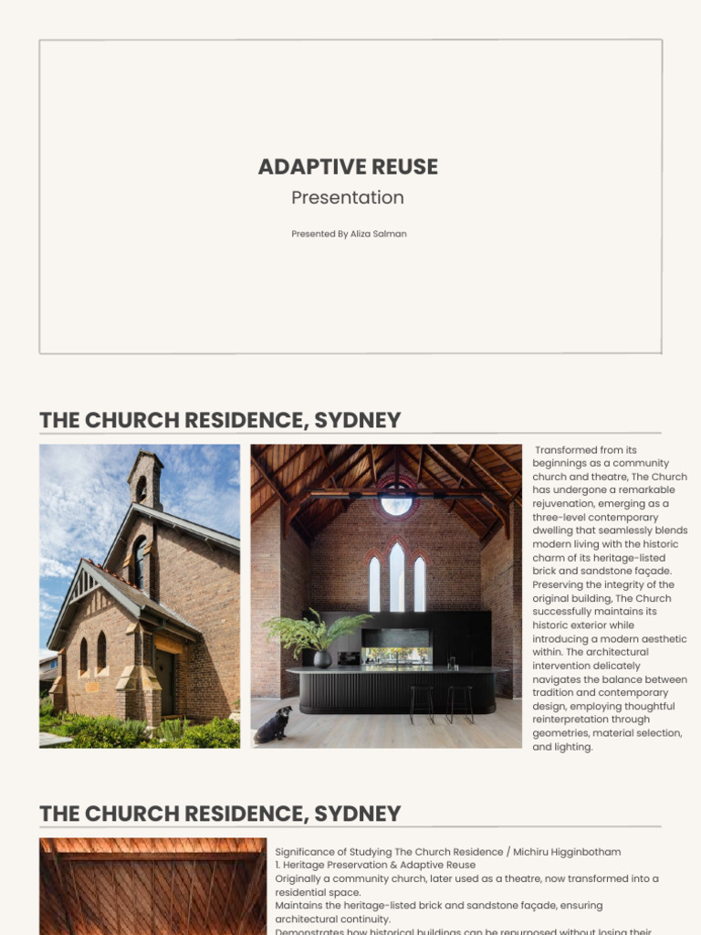 Adaptive Reuse of Historic Buildings | PDF | Castle | Architectural Design