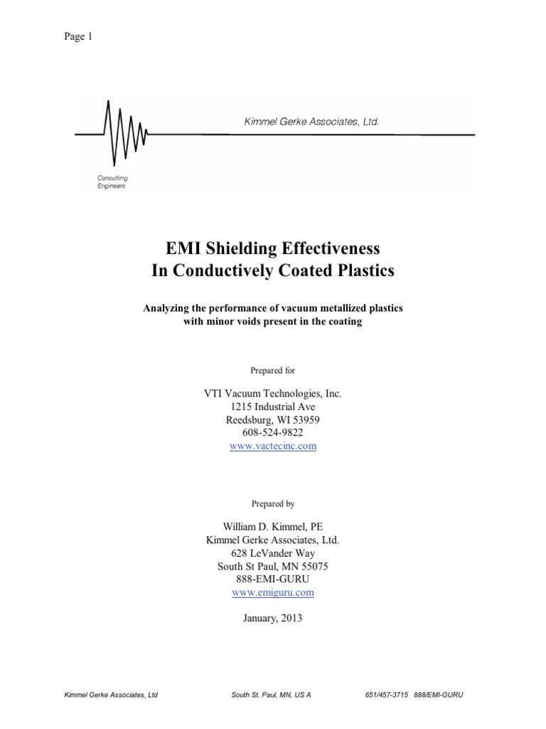 EMI Shielding in Coated Plastics | PDF | Electrical Engineering ...