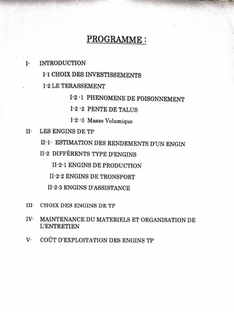 Engins de TP Cours | PDF
