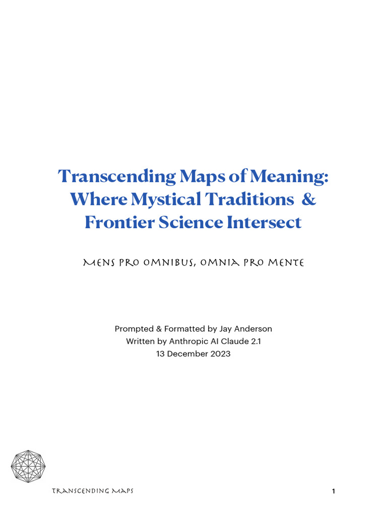Transcending Maps Final Draft | PDF | Consciousness | Physics