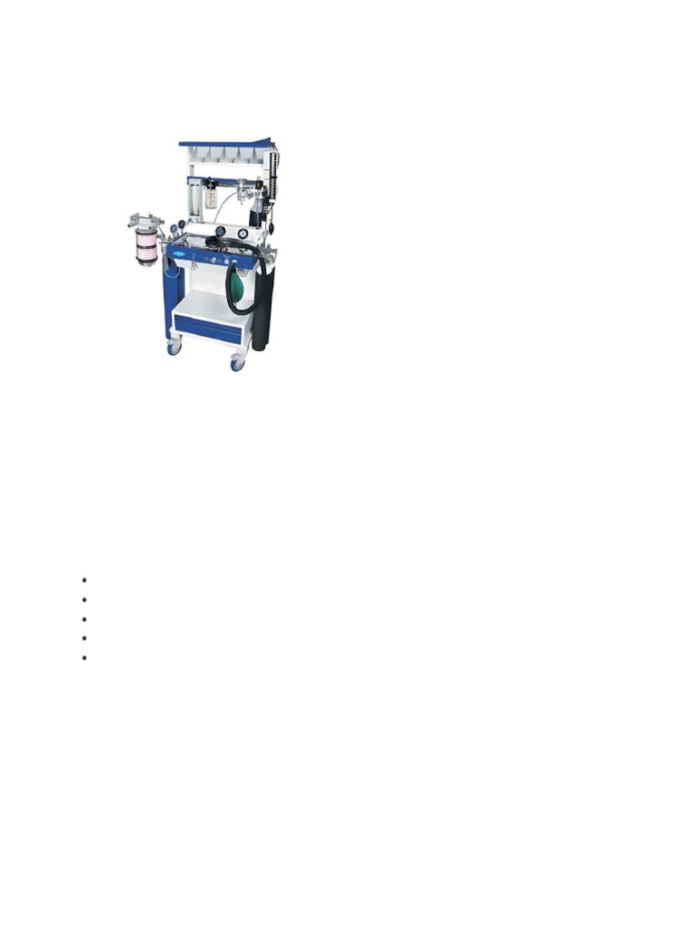 MHC Mild Steel Anesthesia Machine | PDF
