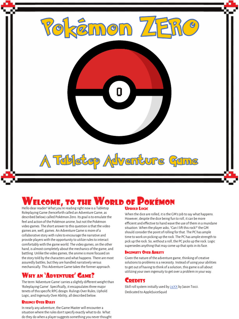 Pokemon Zero v0.7.2 | PDF | Pokémon | Tabletop Games
