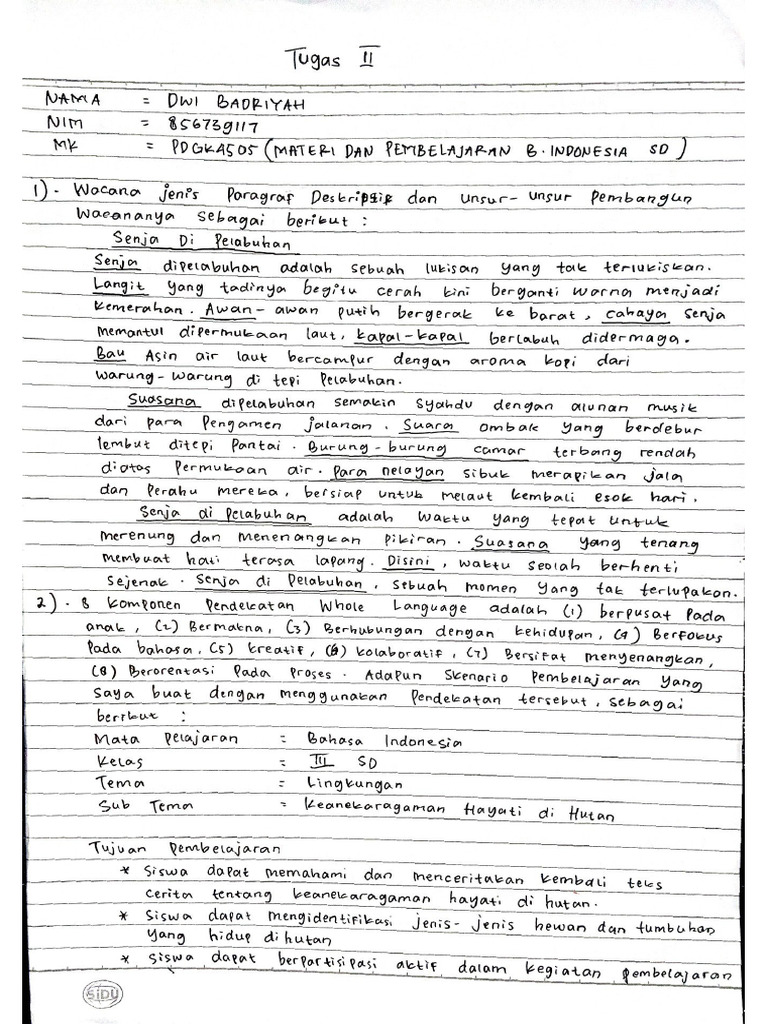 Tugas 2 Bahasa Indonesia Dwi Badriyah | PDF