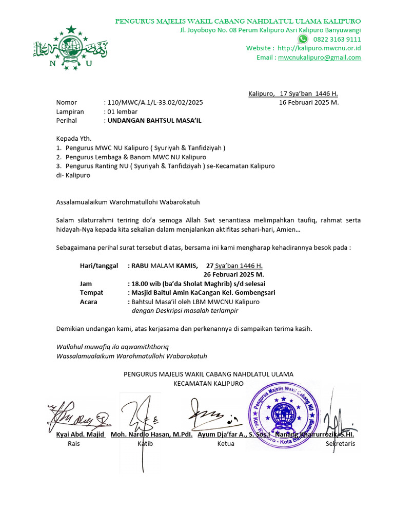 110 Ralat Und LBM Feb 2025 | PDF