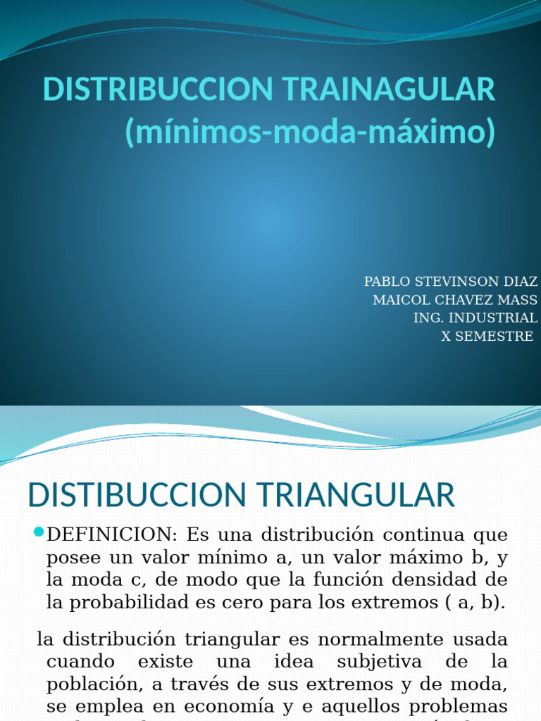Distribuccion Trainagular | PDF