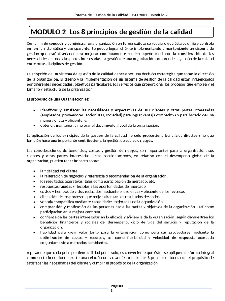 SGC - ISO 9001 - Modulo 2-3 | PDF | Gestión de la calidad | Sistema de ...