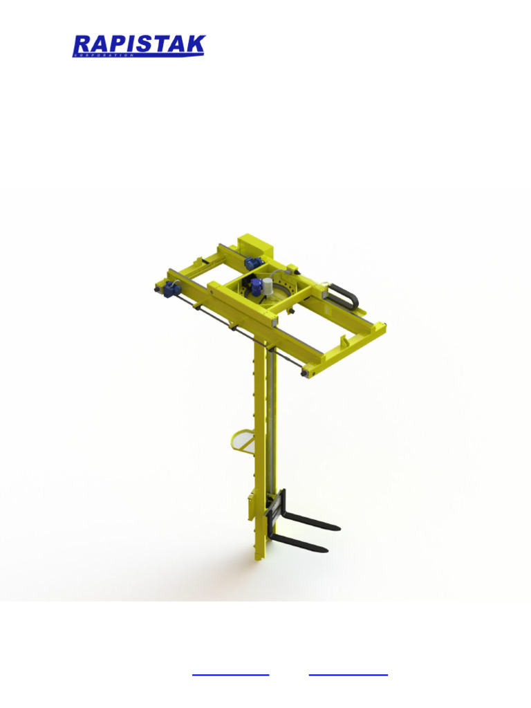 Rapistak Manual Stacker Crane Installation-Rev3 | PDF | Crane (Machine) | Nut (Hardware)