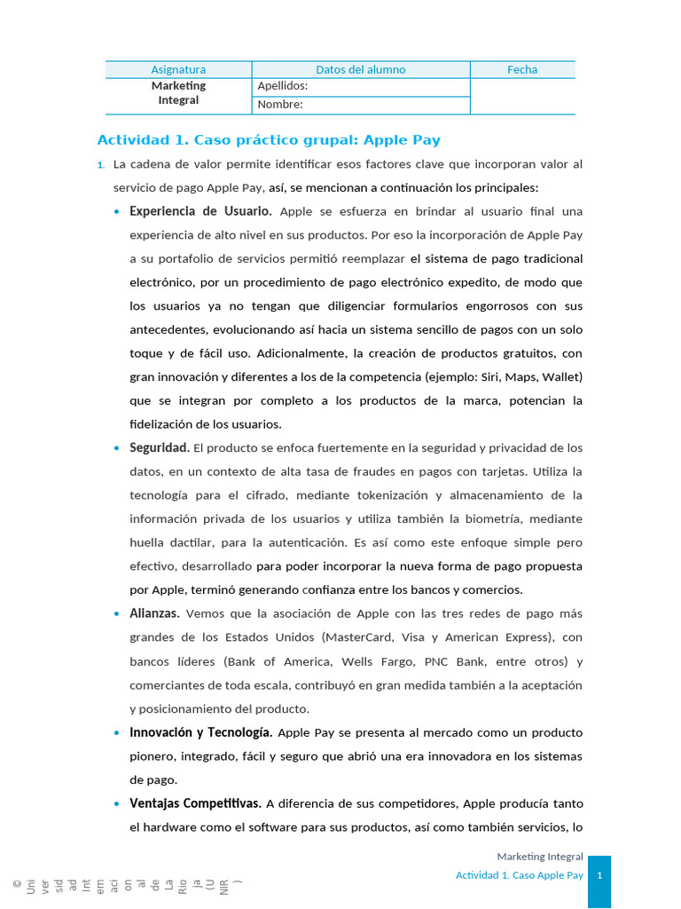 Estrategias de Marketing para Apple Pay | PDF | Apple Inc. | Marketing