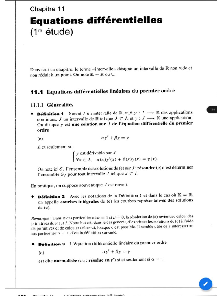Équation Différentielle L1 Ub | PDF