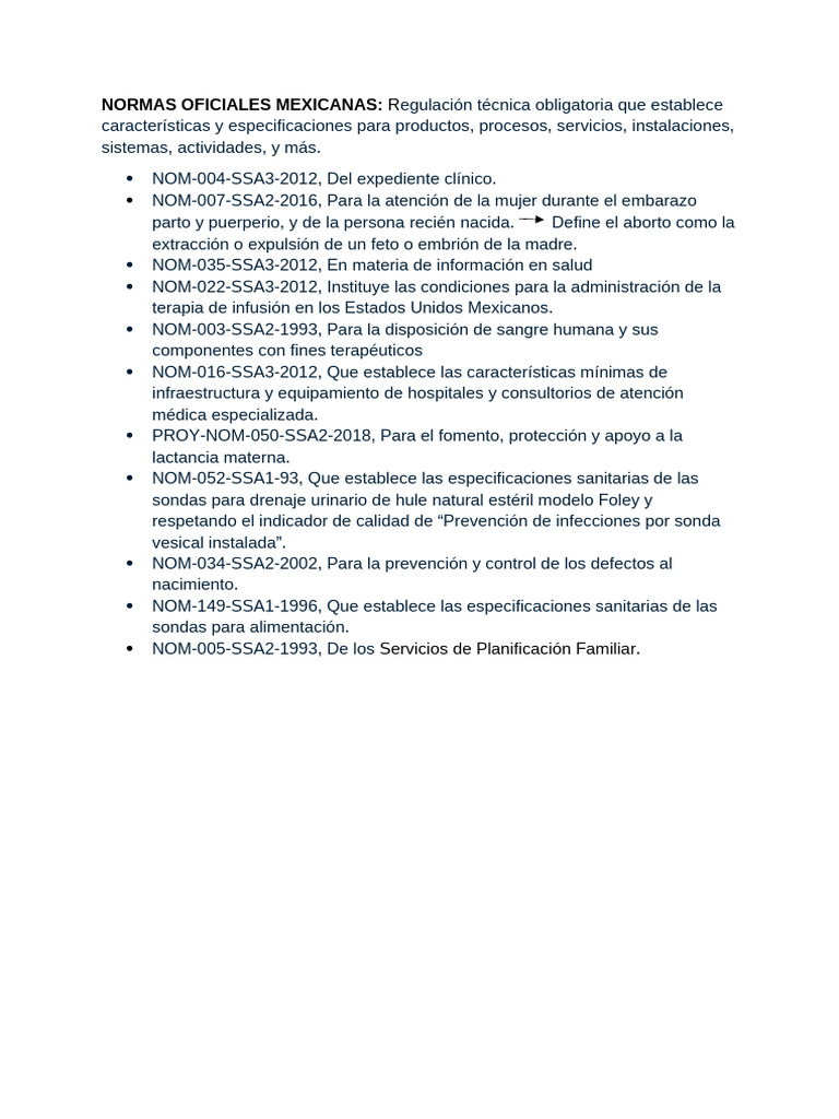 Normas Oficiales Mexicanas | PDF